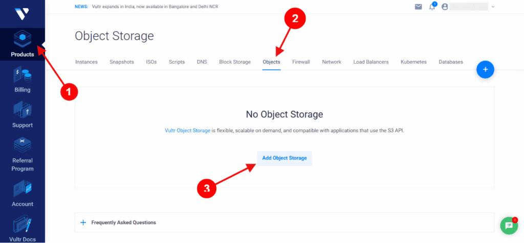 Como Configurar O Vultr Object Storage No Jetbackup 5 Line Host® Cloud
